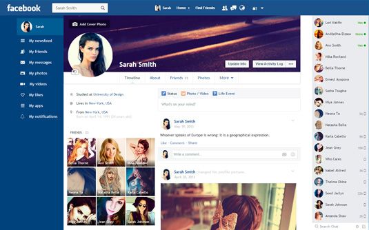 This free Chrome extension will give you a flat Facebook redesign ...