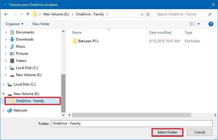How to change default OneDrive folder location on Windows 10 | Windows ...