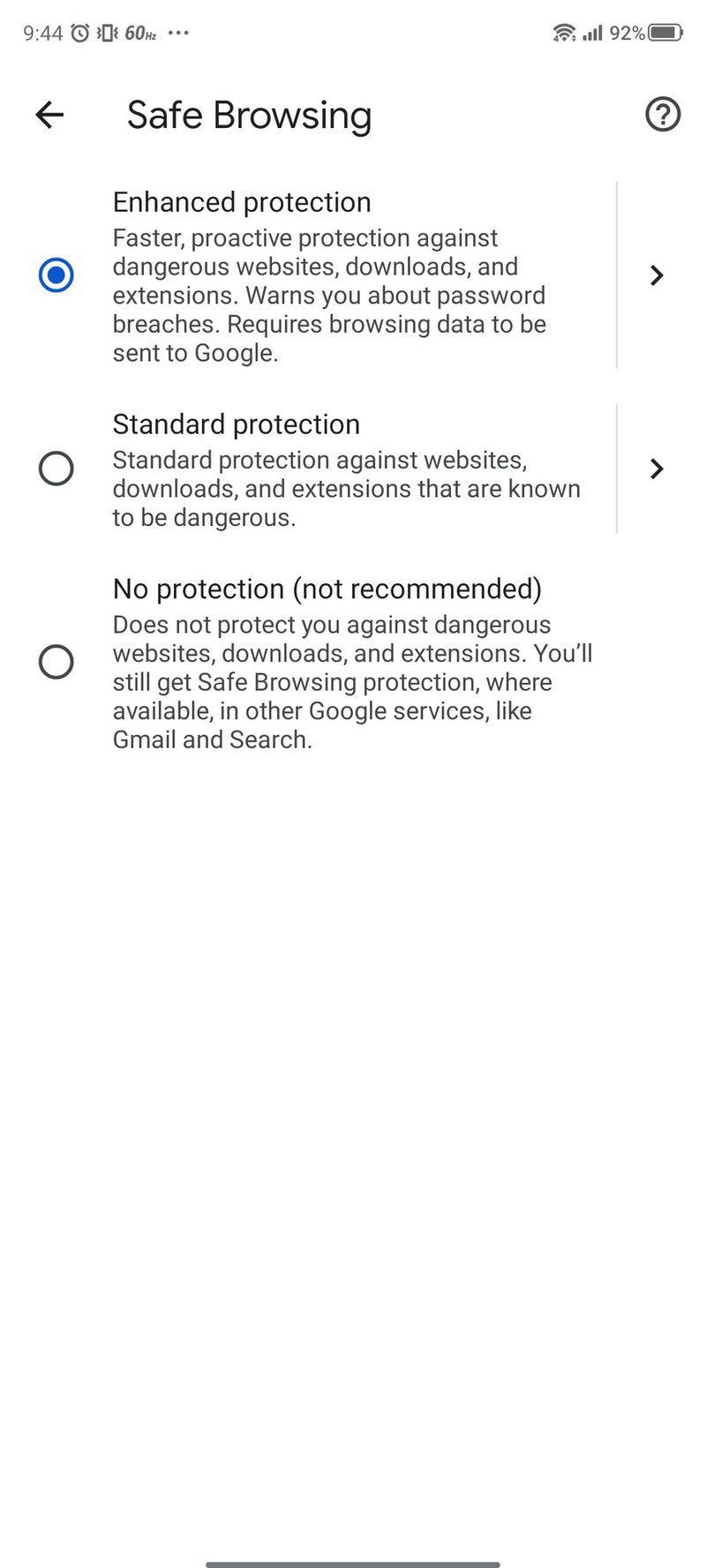 How to enable enhanced safe browsing mode in Google Chrome | Android ...