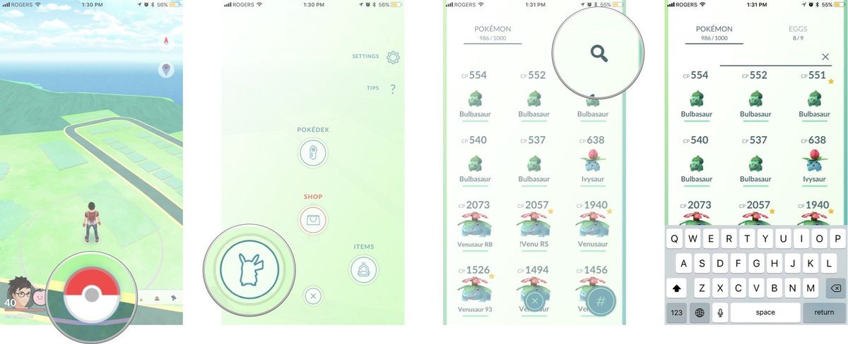 How to search your Pokémon Go collection — Complete list of all terms ...