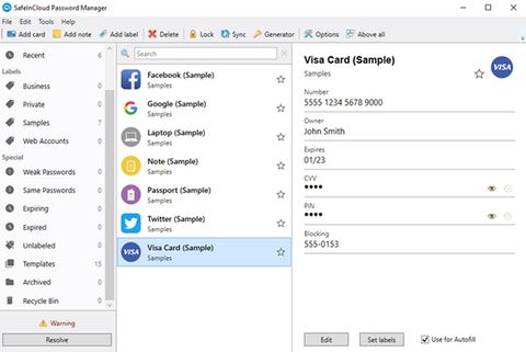 SafeInCloud password manager | TechRadar