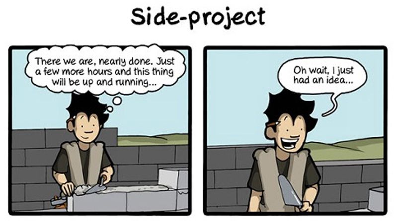 Cartoon reveals the importance of completing side projects | Creative Bloq