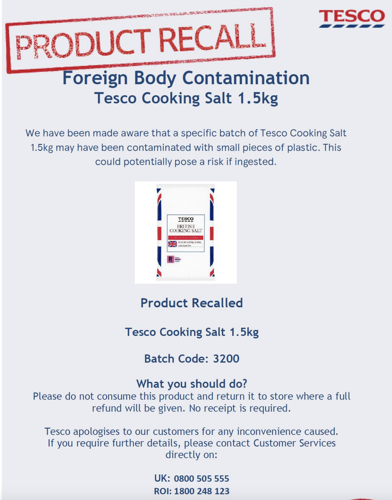 Tesco and now Home Bargains recall of popular condiment due to plastic ...