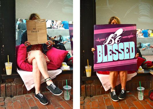 Typographic signs aim to help the homeless | Creative Bloq