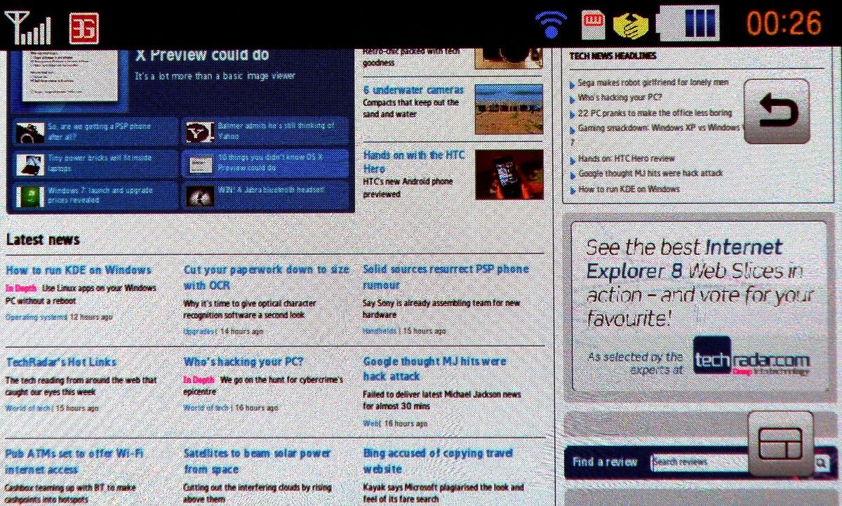 Samsung Jet: Internet - Samsung Jet S8000 review - Page 5 | TechRadar