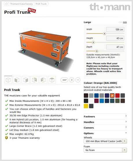 The Thomann "Case Factory" flight case configurator is online | MusicRadar