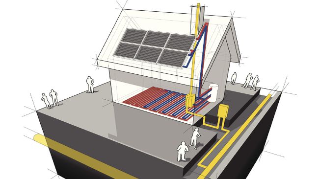Do solar panels and underfloor heating mean free heating? | Homebuilding