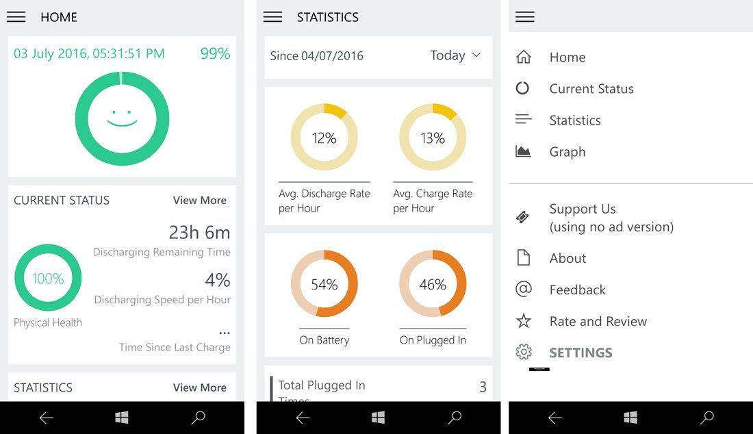 Keep tabs on your Windows 10 Mobile power status with Battery X ...