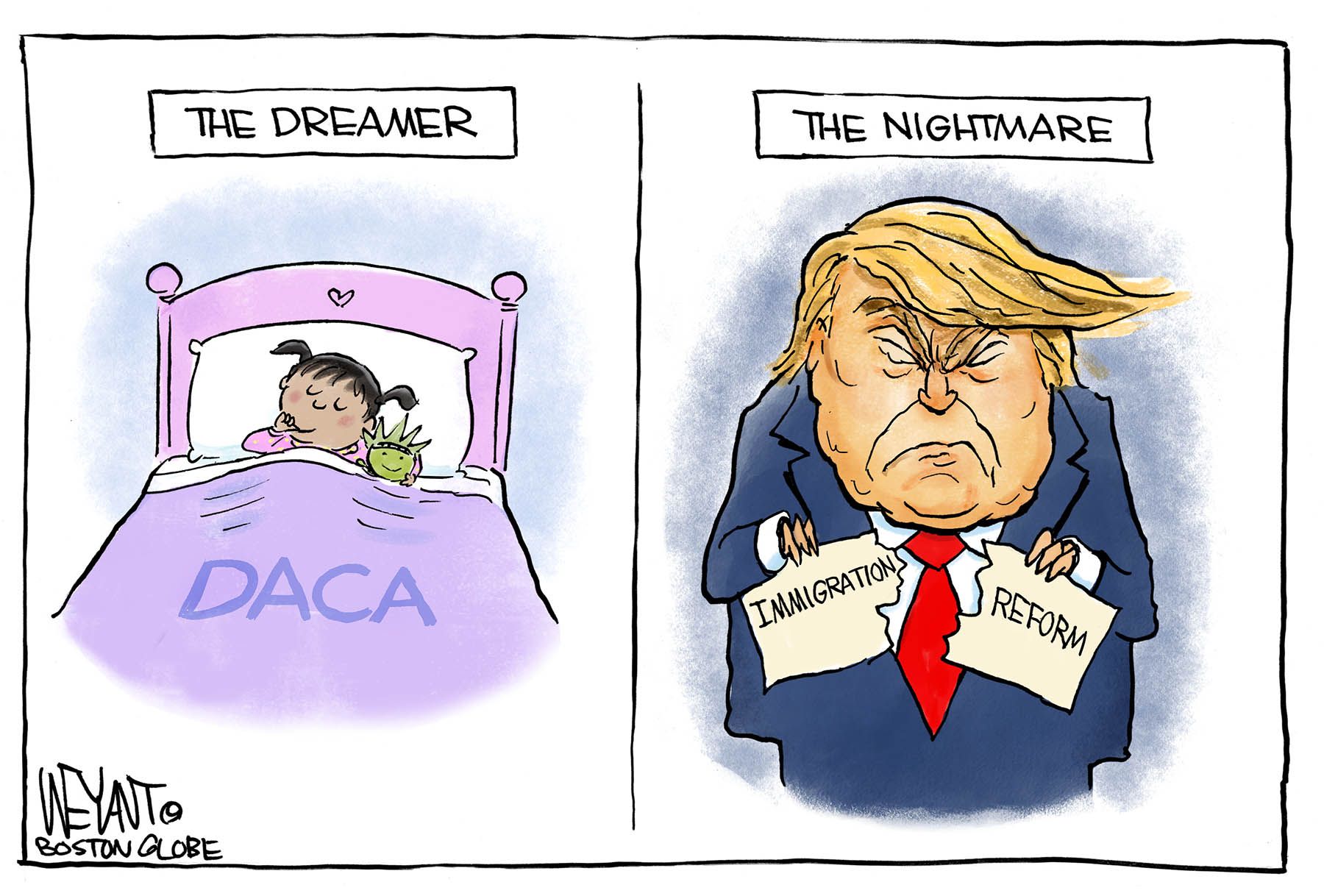 Political cartoon U.S. Trump DACA dreamers immigration | The Week