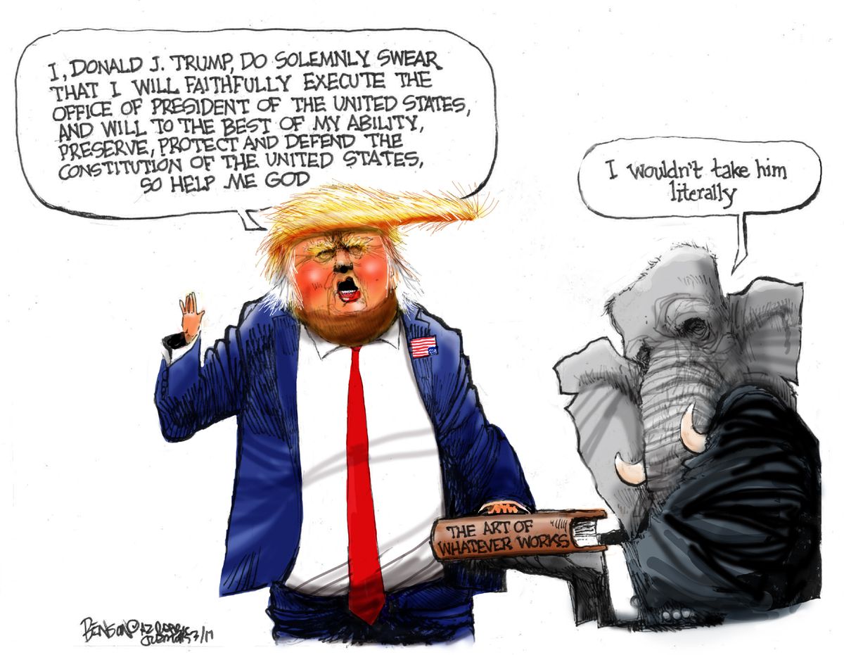 Political Cartoon U.S. Trump GOP Inauguration Jokes | The Week