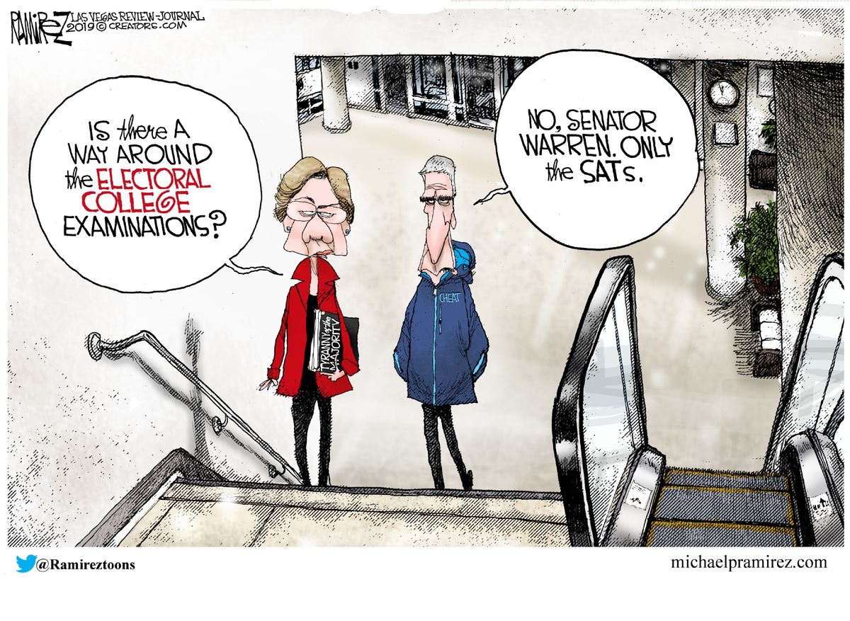 Political cartoon U.S. Elizabeth Warren 2020 college admissions scandal ...
