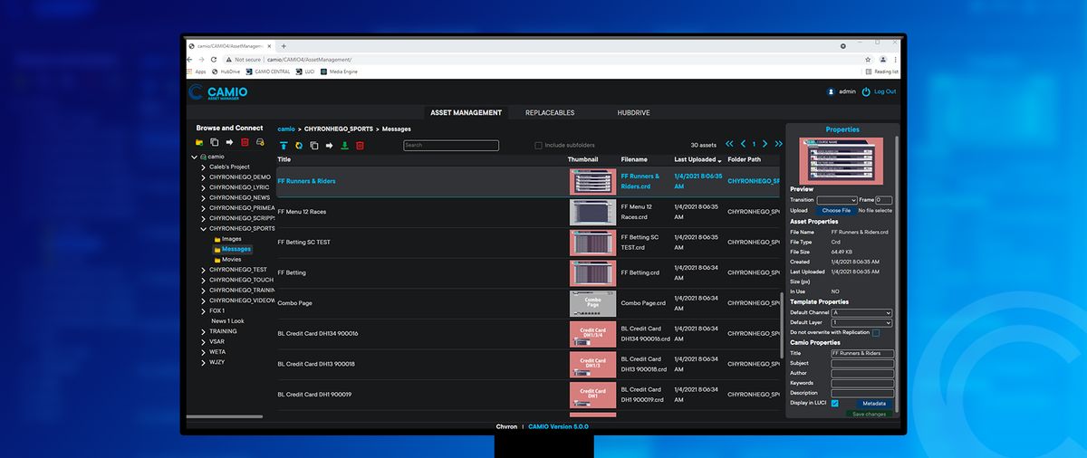 Chyron Unveils CAMIO 5.0 MOS-Driven Graphics System | TV Tech