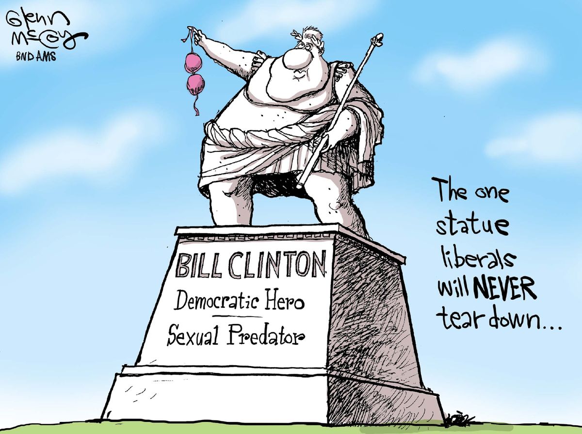 Political cartoon U.S. Bill Clinton sexual harassment | The Week