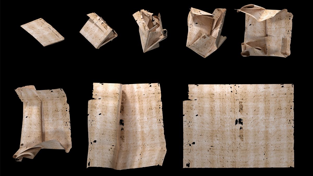 Renaissance-era letter sealed for centuries just virtually unfolded and ...