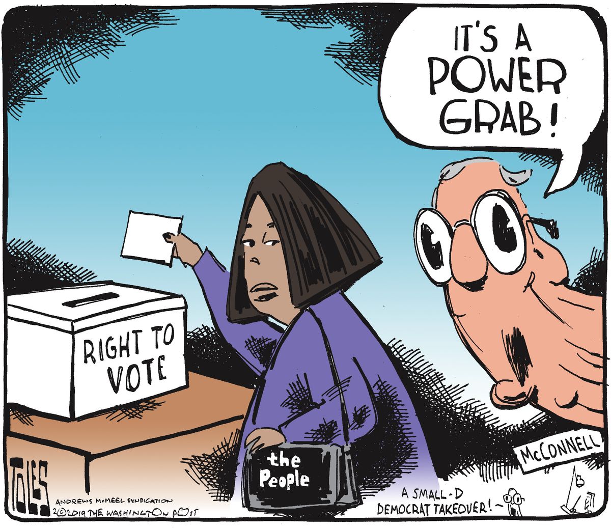 Political Cartoon U.S. Mitch McConnell Right to vote | The Week