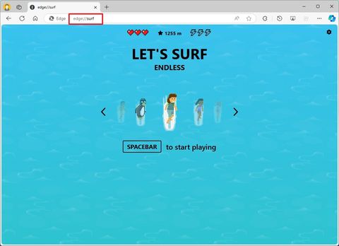 How to take a quick break with the Surf game on Microsoft Edge ...