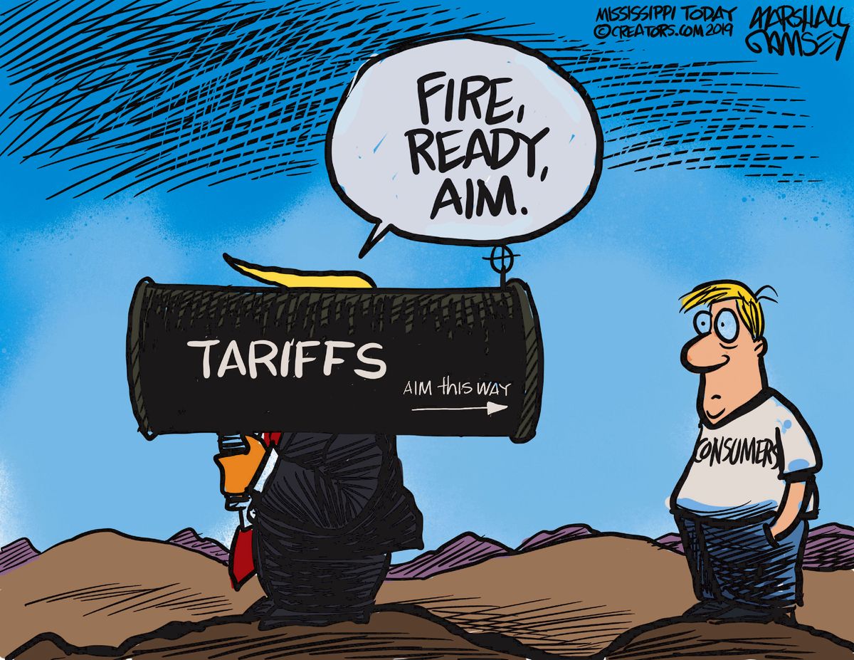 Political Cartoon U S Trump Consumer Tariffs The Week Political Cartoon U S Trump Consumer Tariffs The Week