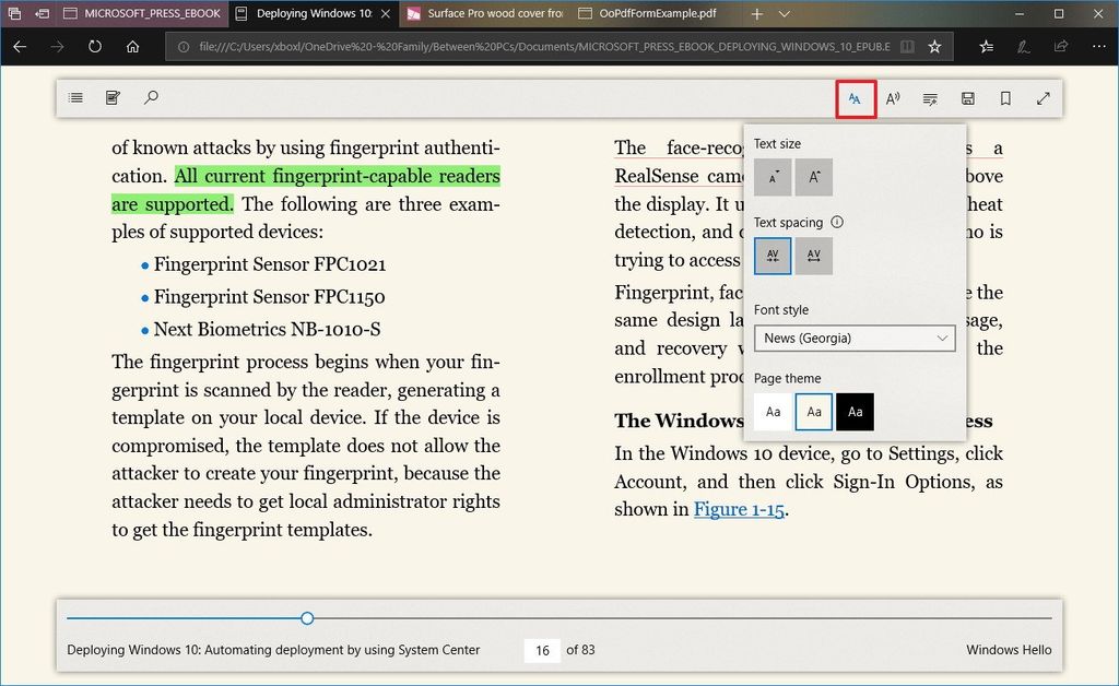 How to use Microsoft Edge's reading features in Windows 10 April 2018 ...