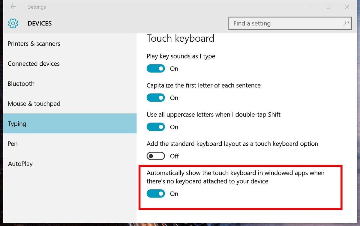 How to automatically display the touch keyboard in Windows 10 desktop ...