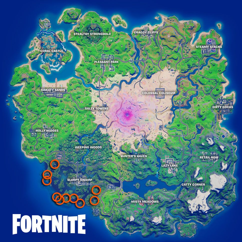 Fortnite Houses in Slurpy Swamp locations: Where to visit Houses in ...