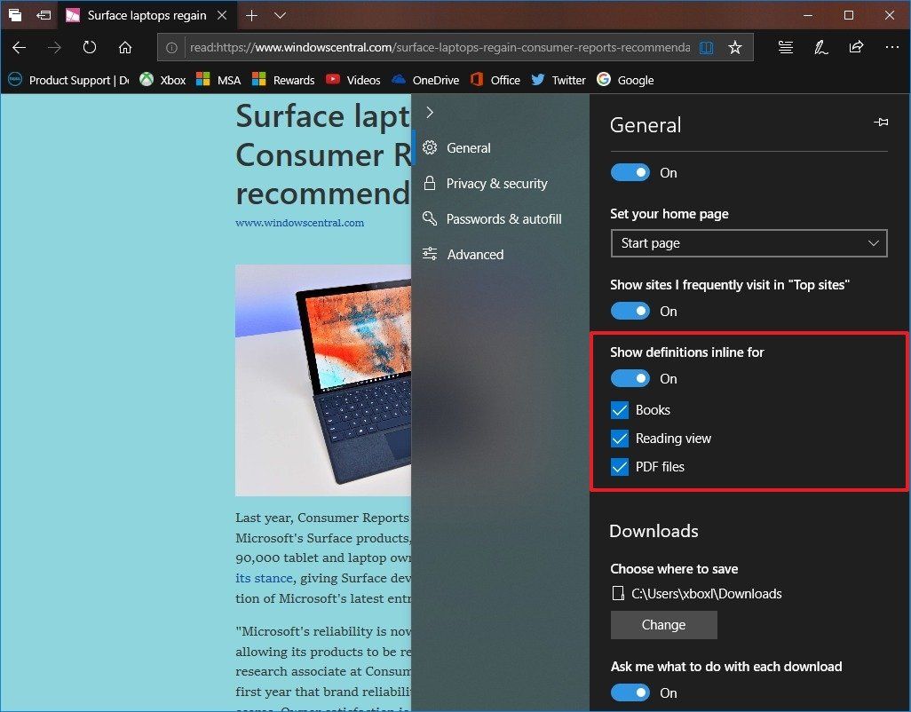 How To Use The Built in Dictionary On Microsoft Edge Windows Central