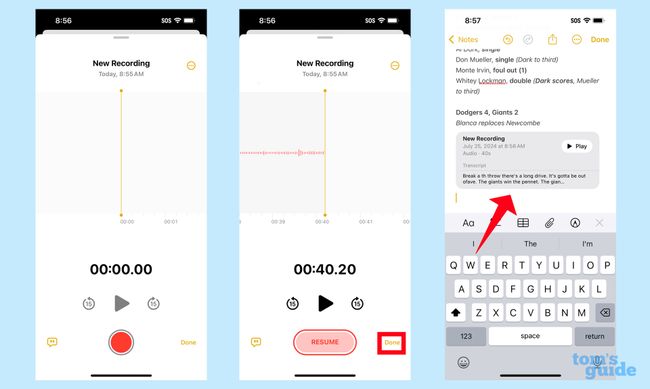 How to make an audio recording in the iOS 18 Notes | Tom's Guide