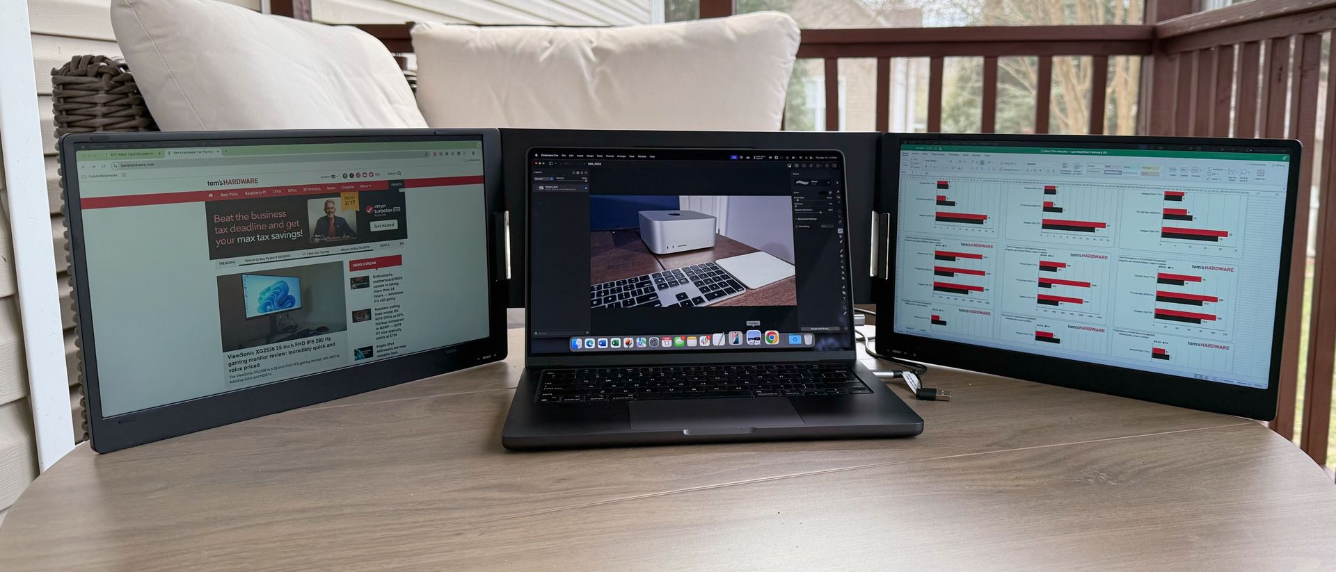 KYY X90D Triple Portable Monitor Review: A screaming dual-screen ...