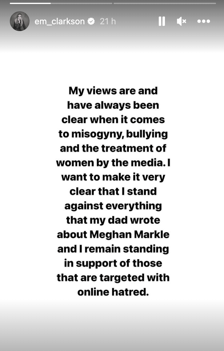 Emily Clarkson reveals she stands 'against' her dad's rants | Marie ...