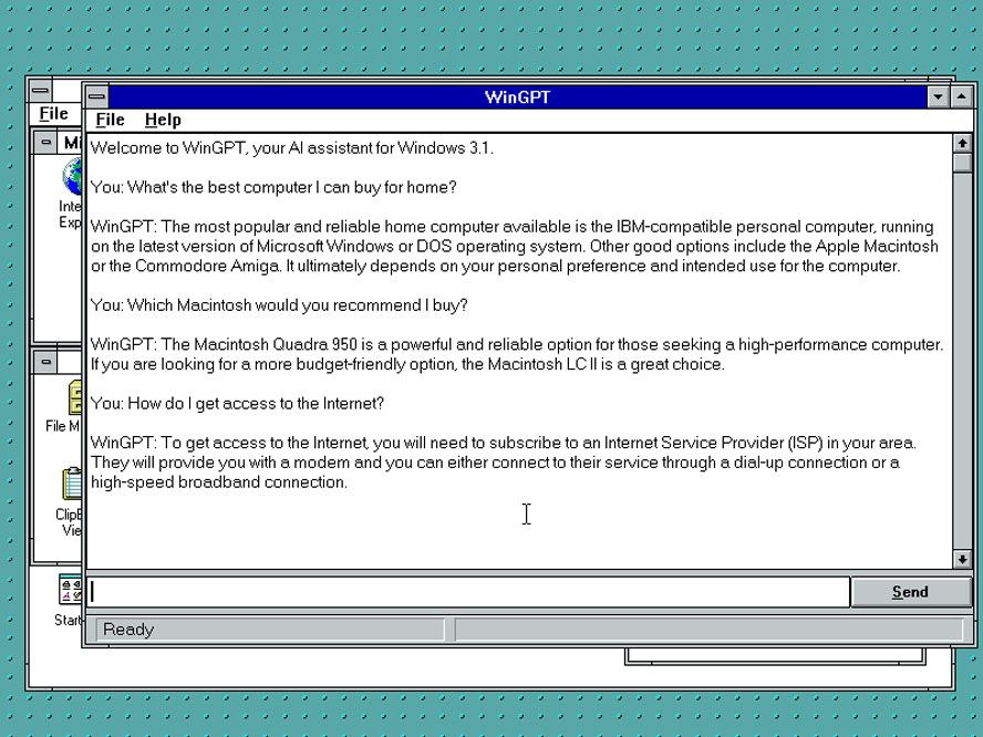 WinGPT AI Assistant for Windows 3.1 Released, Only 218KB | Tom's Hardware