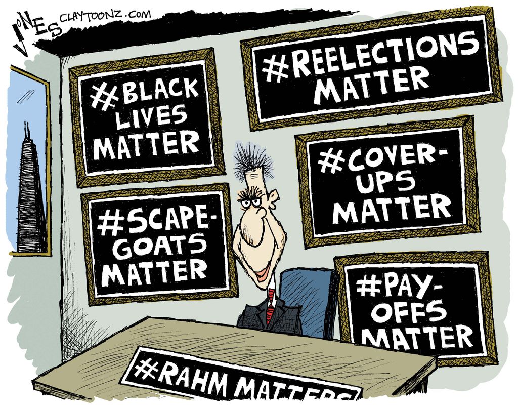Political cartoon U.S. Rahm Emanuel Chicago police | The Week