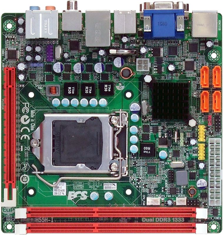 ECS H55H-I Mini-ITX - Budget Computing: Nine H55 And H57 Motherboards ...