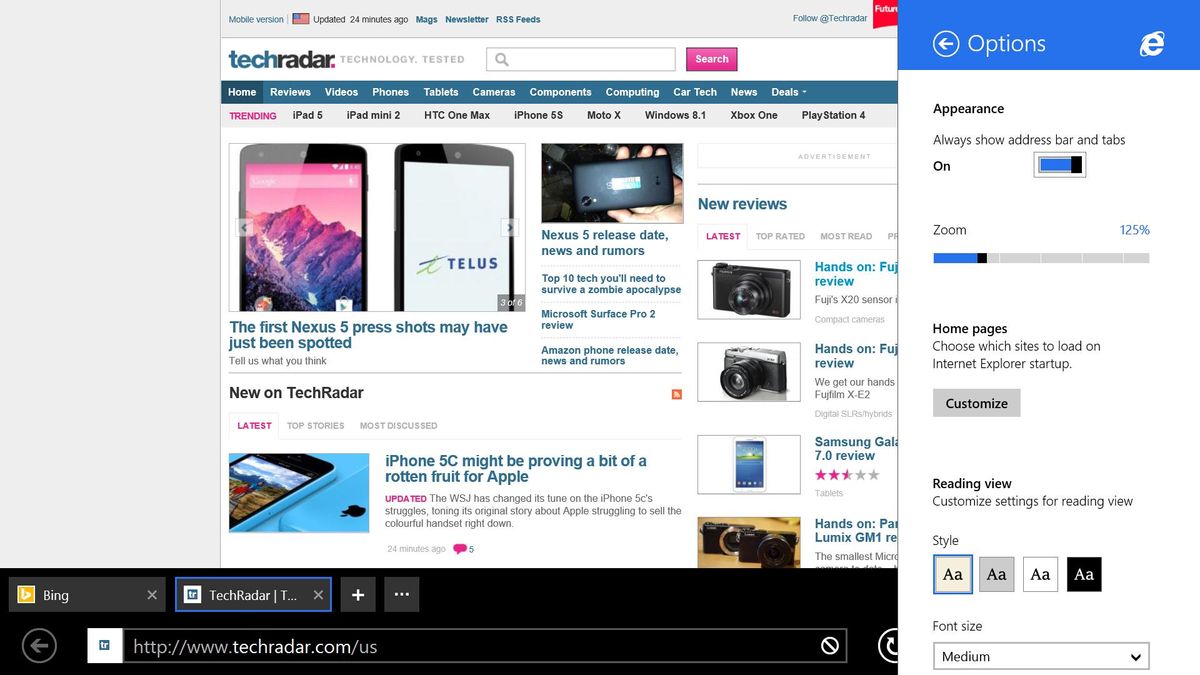 Windows 8.1 Internet Explorer 11 - Windows 8.1 review - Page 6 | TechRadar