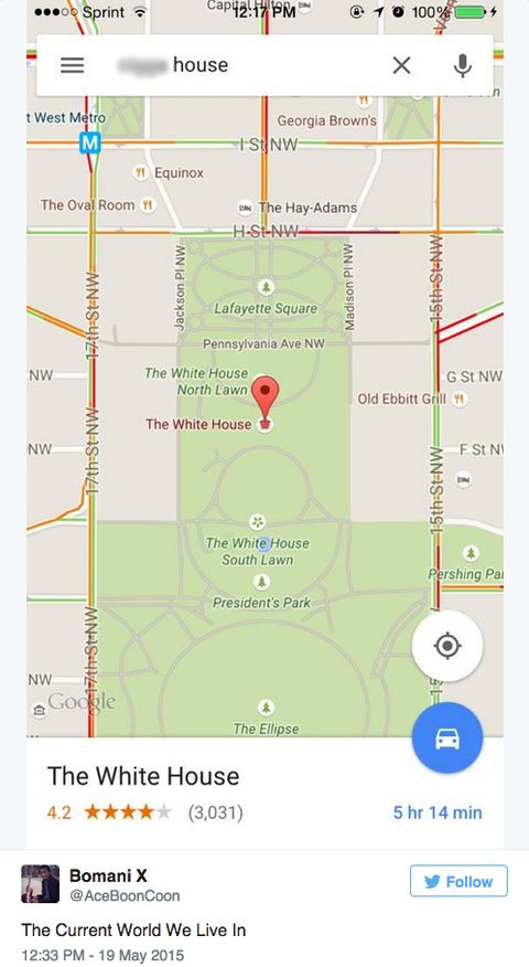This racial slur leads Google Maps to the White House's doorstep ...