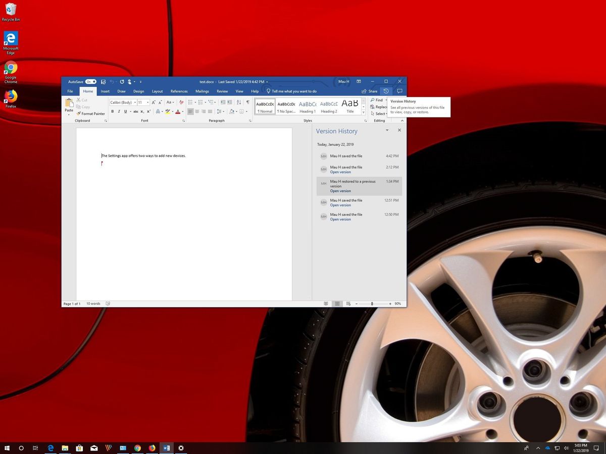 How To Use Version History For Documents In Office Windows Central