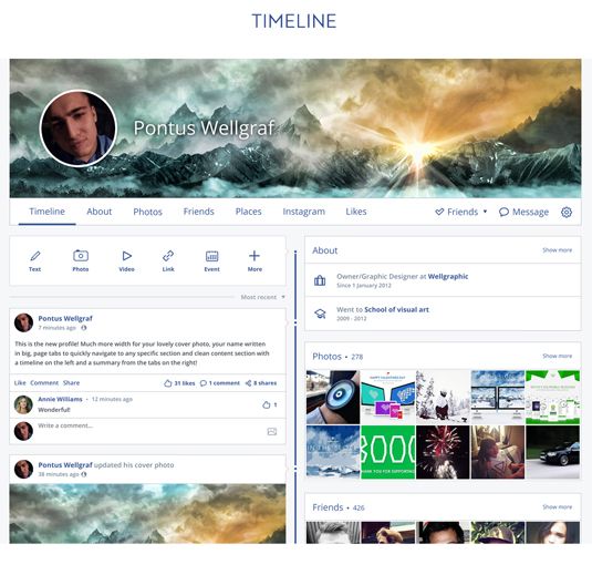 Facebook gets flat and full-screen redesign in this concept | Creative Bloq