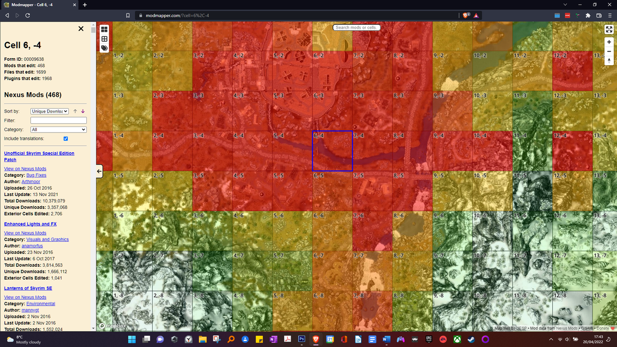 Skyrim Modmapper is a weirdly beautiful way to manage your mods | PC Gamer