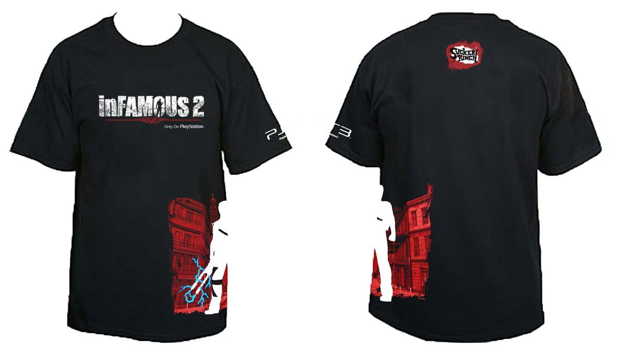 Nothing proves you played Infamous 2 early like a free shirt | GamesRadar+