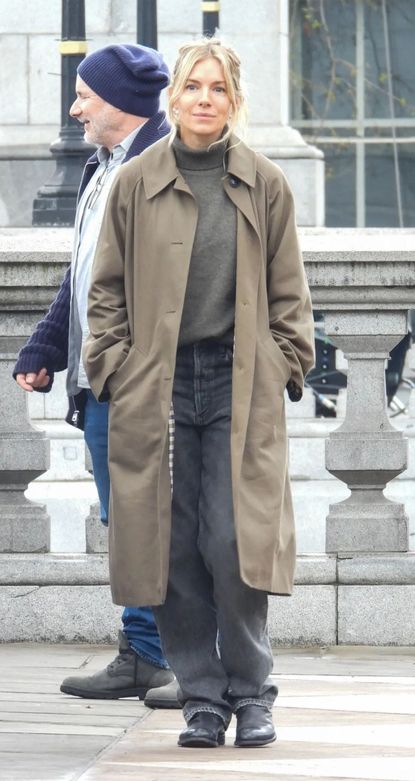 Sienna Miller confirms the iconic status of this viral trench coat ...