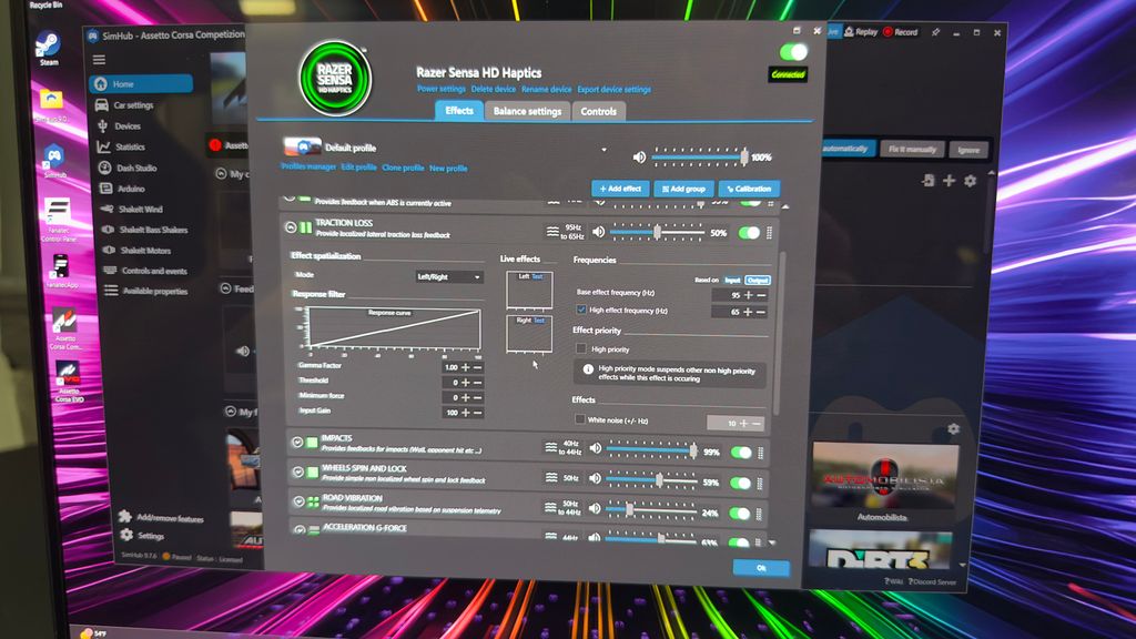 I honestly thought Razer's Sensa haptics stuff was just a gimmick until ...