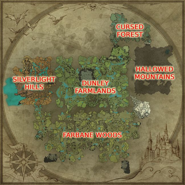 V Rising map, world, regions and recommended levels | GamesRadar+