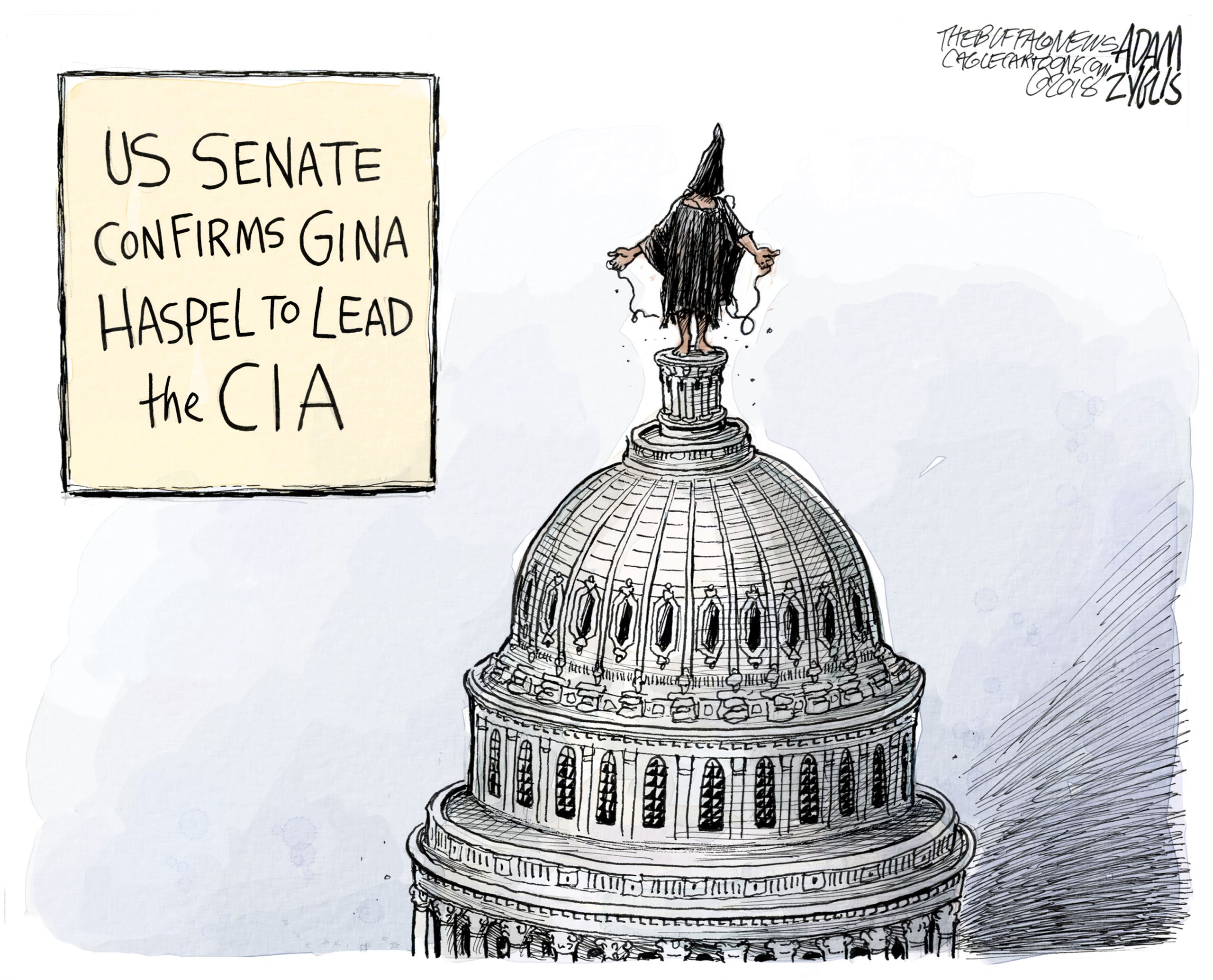Political cartoon U.S. Gina Haspel CIA confirmation torture | The Week
