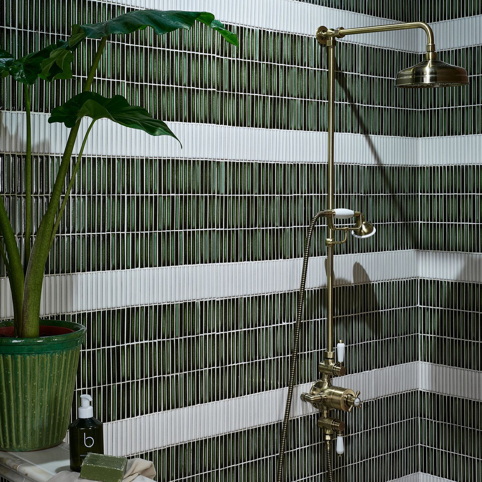 Are striped tiles the next big thing in bathroom design? | Ideal Home
