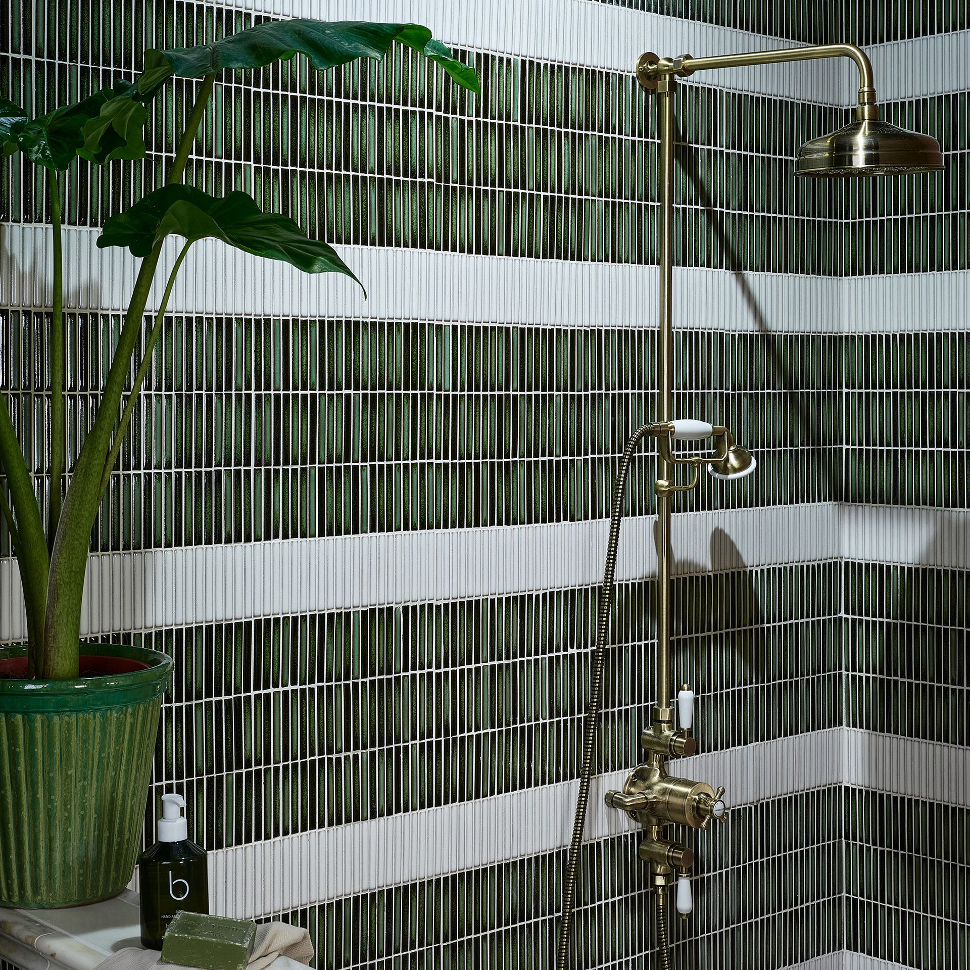 Are striped tiles the next big thing in bathroom design? | Ideal Home