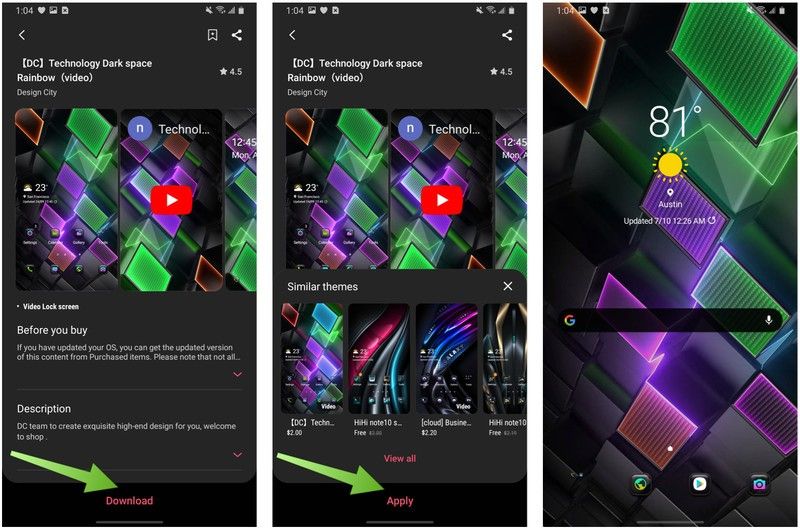 How to change the wallpaper, screensaver, and theme on your Samsung ...