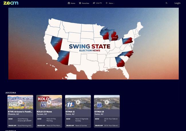 Hyperlocal Streaming Service Zeam Launches Dedicated Swing State Hub ...