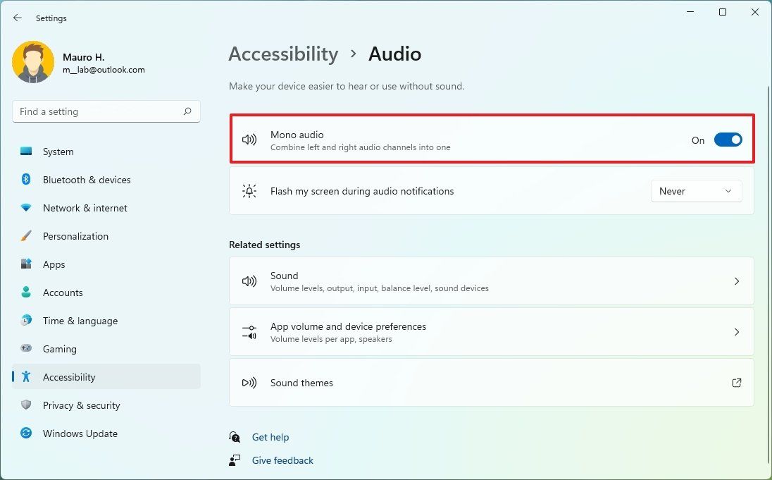How to enable mono audio on Windows 11 | Windows Central