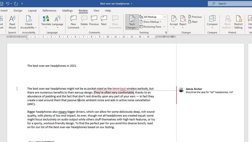 How to track changes in Word | Tom's Guide