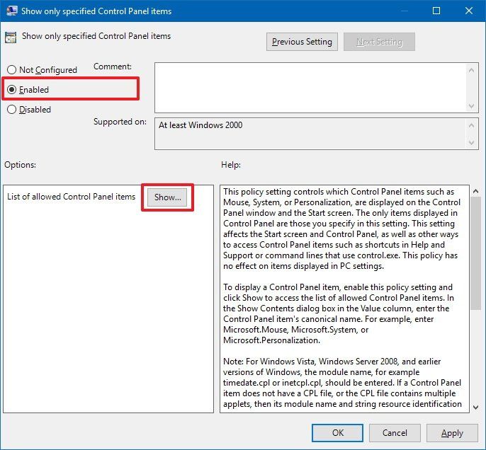 How to hide Control Panel settings on Windows 10 | Windows Central