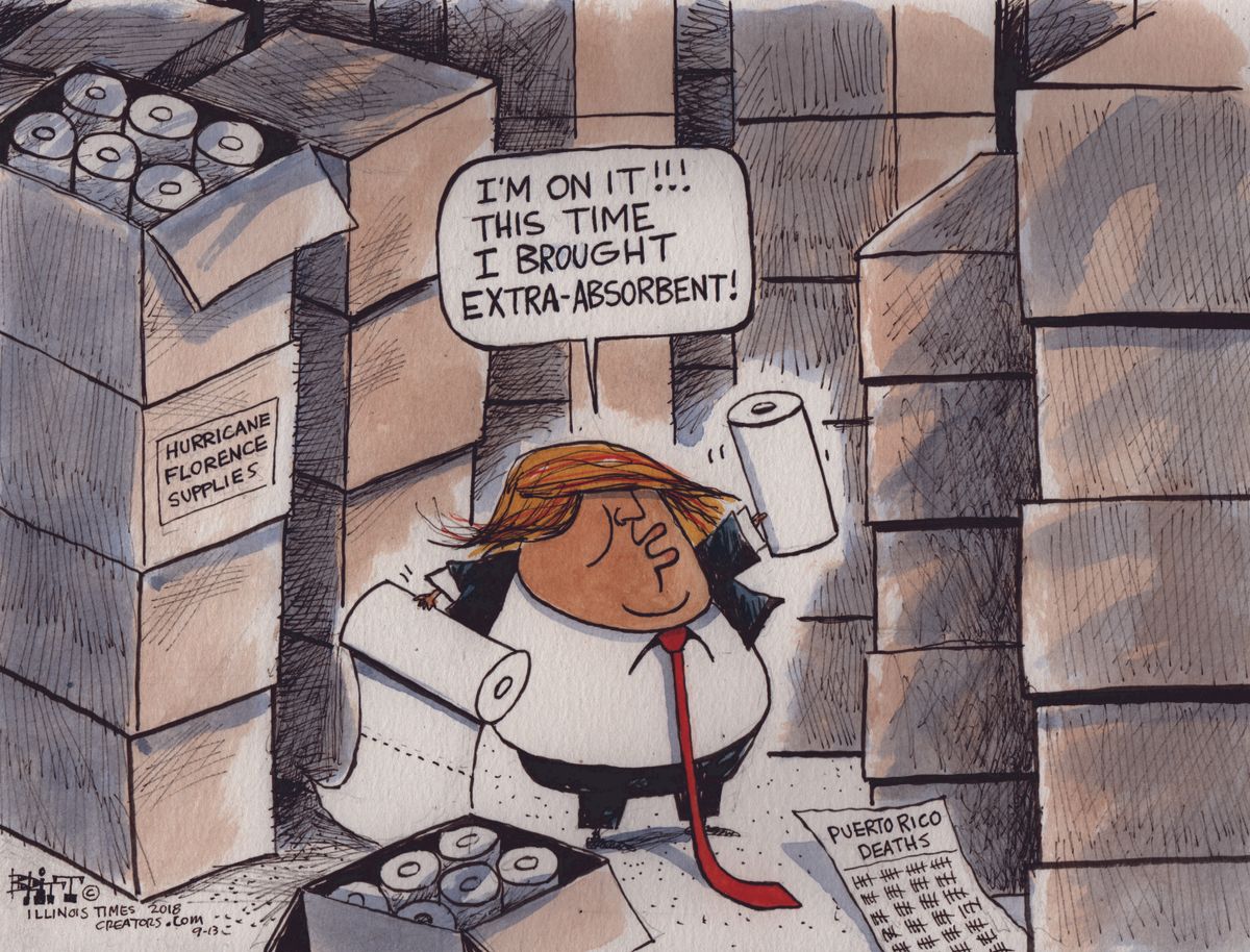 U.S. Trump Hurricane Florence Maria aid paper towels | The Week