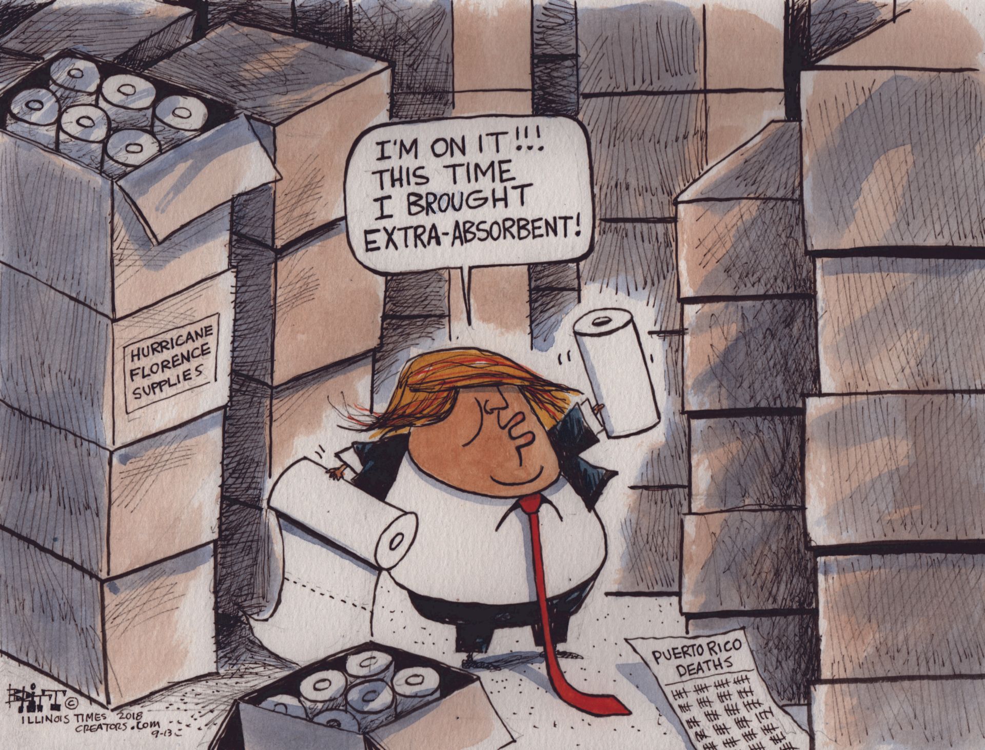 U.S. Trump Hurricane Florence Maria aid paper towels | The Week